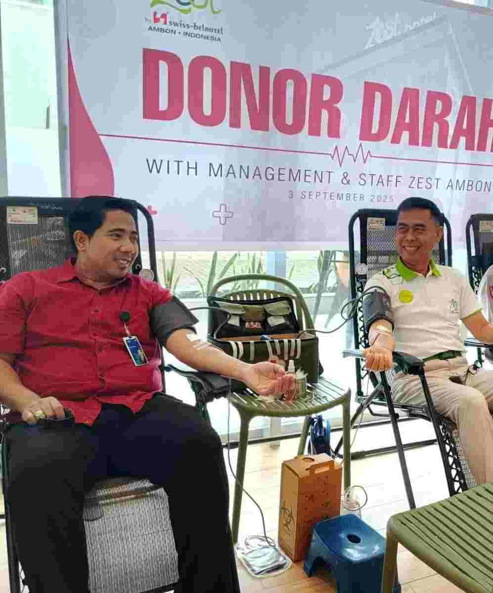 BRI Ambon Dukung Aksi Donor Darah di Swiss-Belhotel dan Zest Hotel